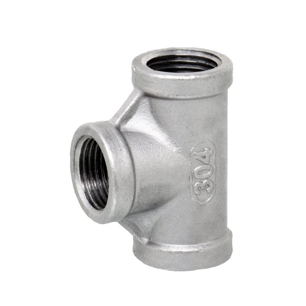 TEE ACERO/INOX. 0.375" - 3/8" 304 NPT 150LB CED40 CTN=300 UND JEM ...